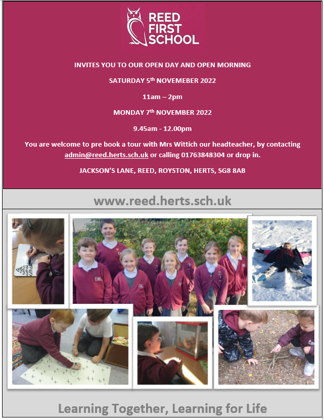 Reed First School – Learning Together, Learning for Life